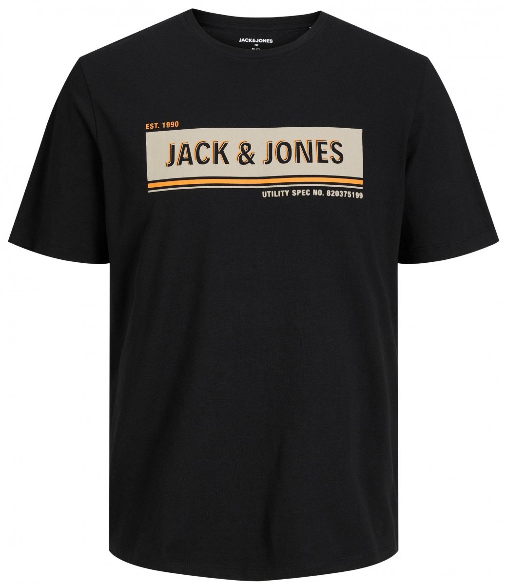 Tričko ve velkých velikostech Jack & Jones JCOADAM T-Shirt Black ...