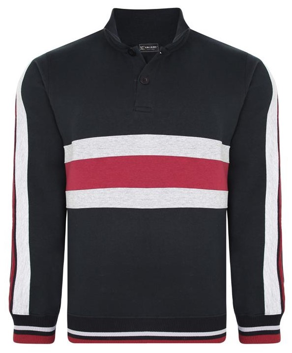 Mikina ve velkých velikostech Kam Jeans 7047 Over Head Cut & Saw Sweat ...